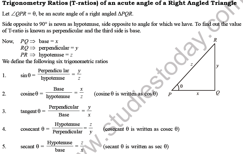 Basic Trigonometry Worksheet With Answers